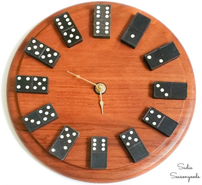 Domino Clock as Home Office or Playroom Wall Decor