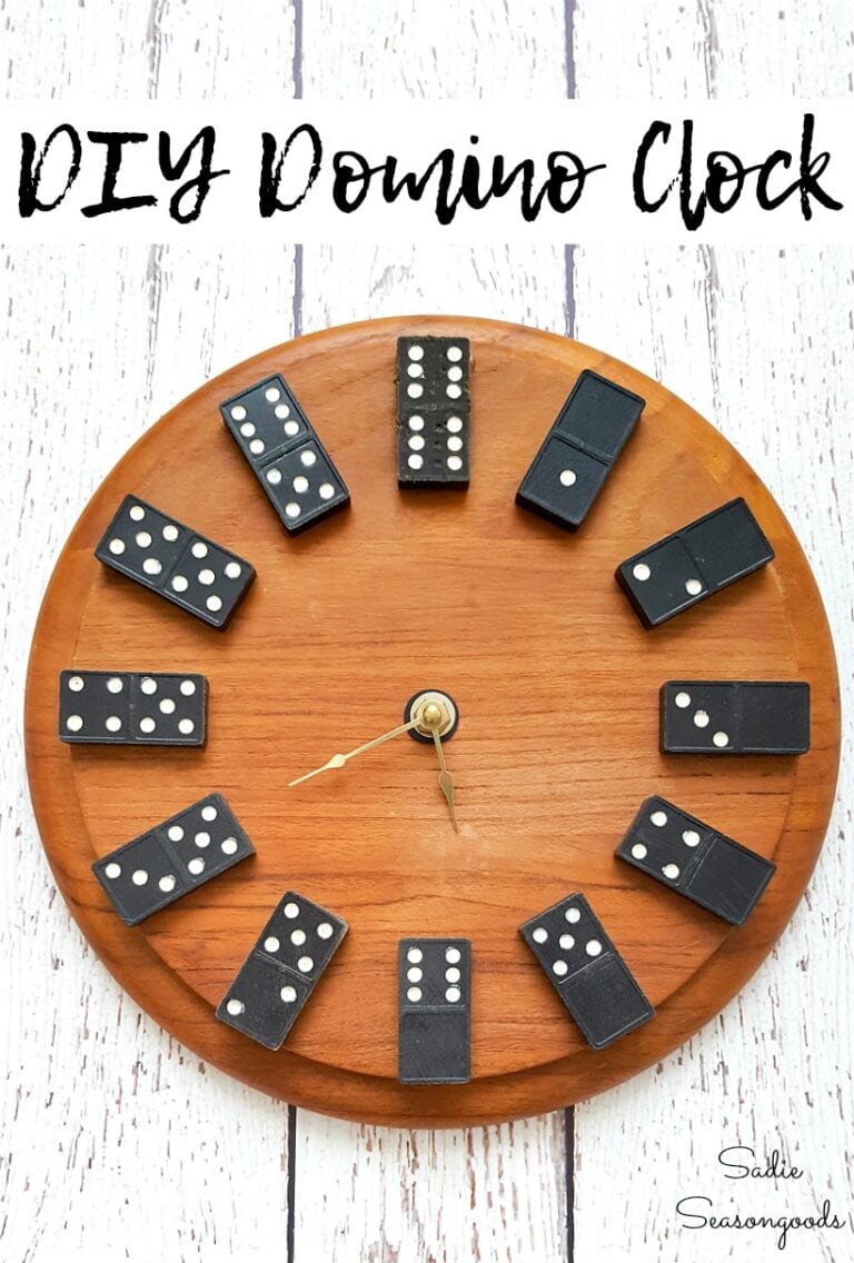 Domino Clock as Home Office or Playroom Wall Decor