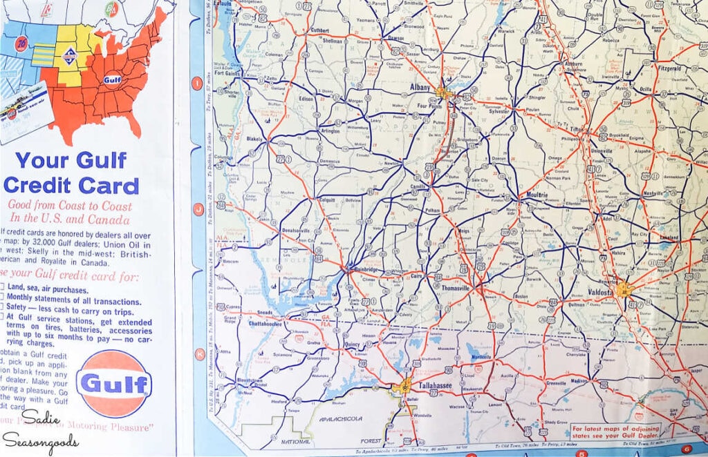 Folded Map Project with Simple Embroidery