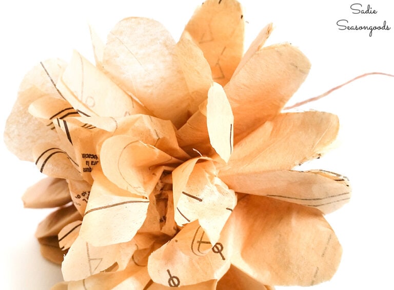 DIY Tissue Paper Flowers from Vintage Sewing Patterns