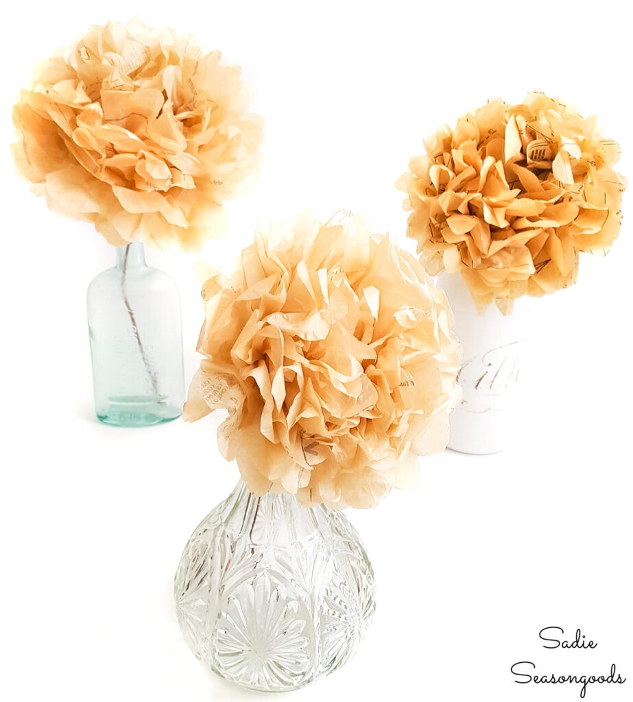 DIY Tissue Paper Flowers from Vintage Sewing Patterns