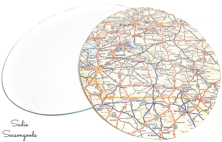 Framing Maps in Antique Oval Picture Frames for Map Wall Decor