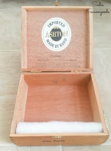 DIY Ring Holder in a Vintage Cigar Box