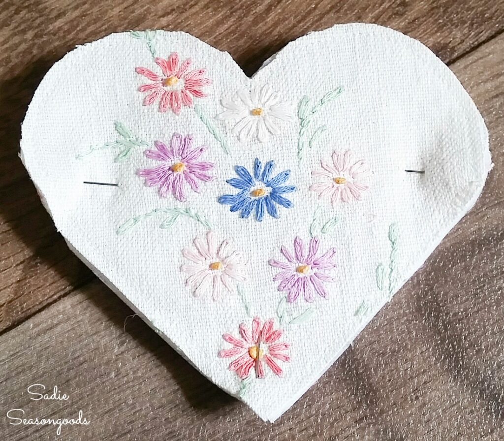 DIY Corner Bookmarks from Embroidered Linens