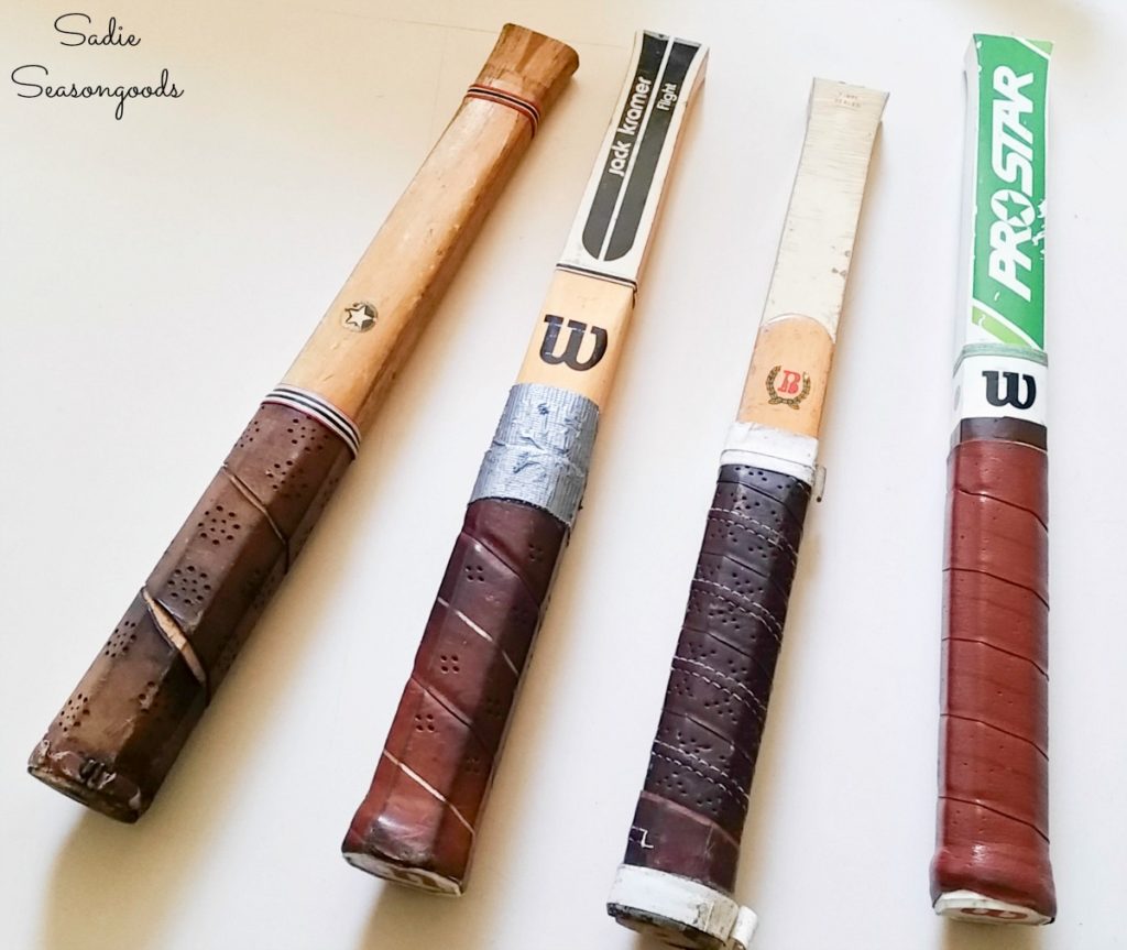 Wooden Pendant Necklace from a Vintage Tennis Racket