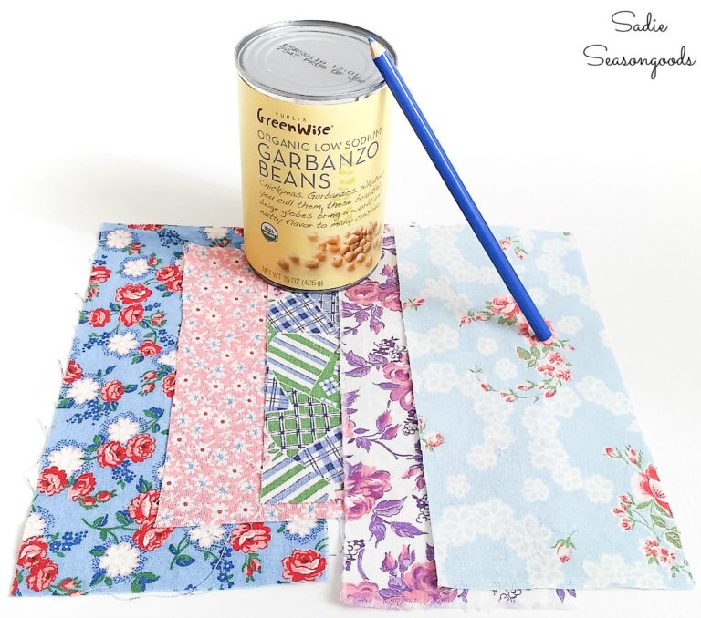 Cloth Flowers from Flour Sack Fabric and Vintage Buttons