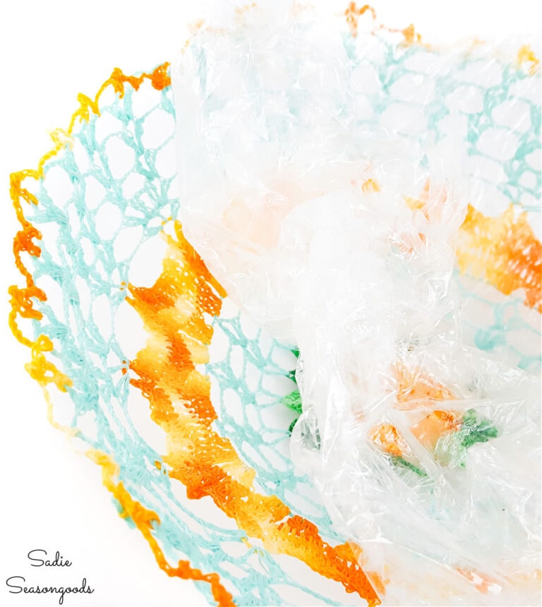 Plate Cloche or Dinner Plate Cover from a Vintage Doily