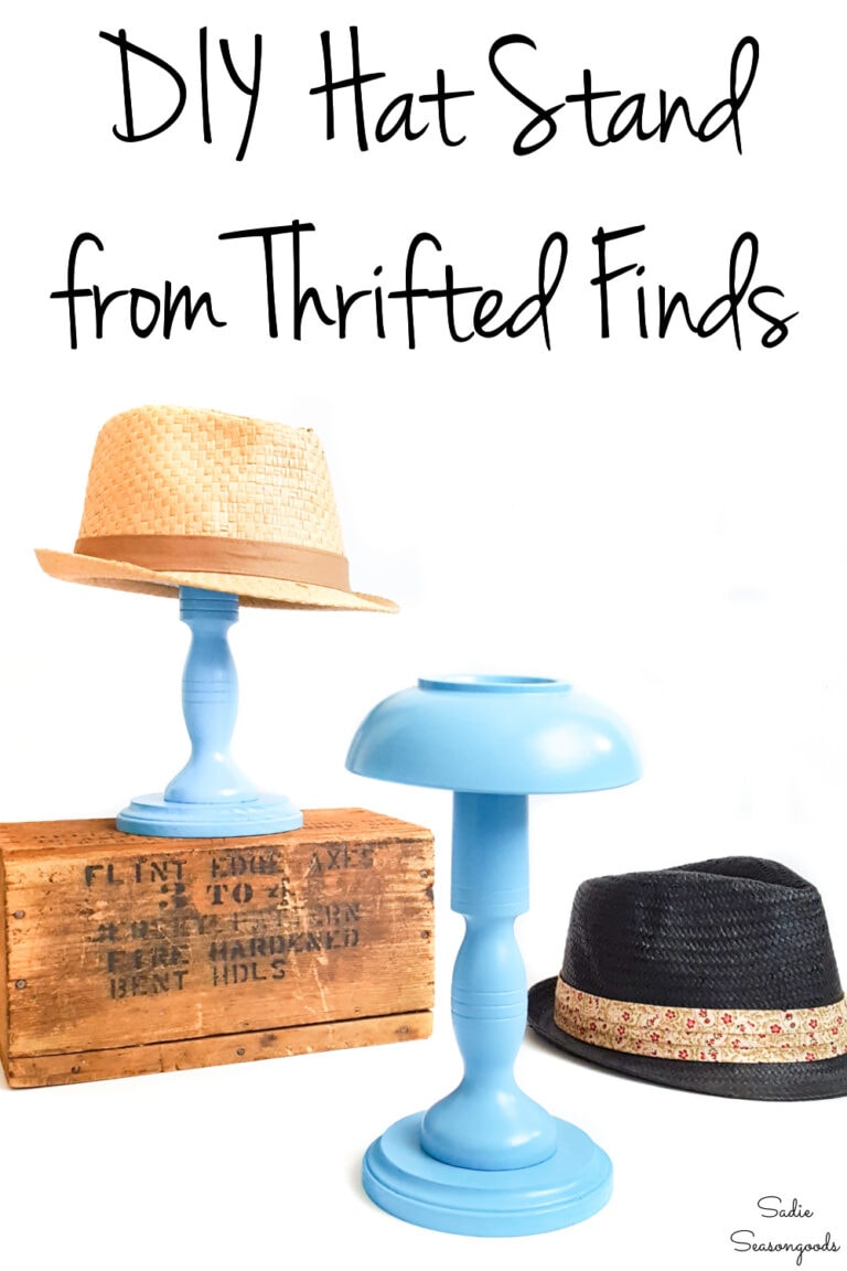 DIY Hat Stand from Wooden Candlesticks and Bowls