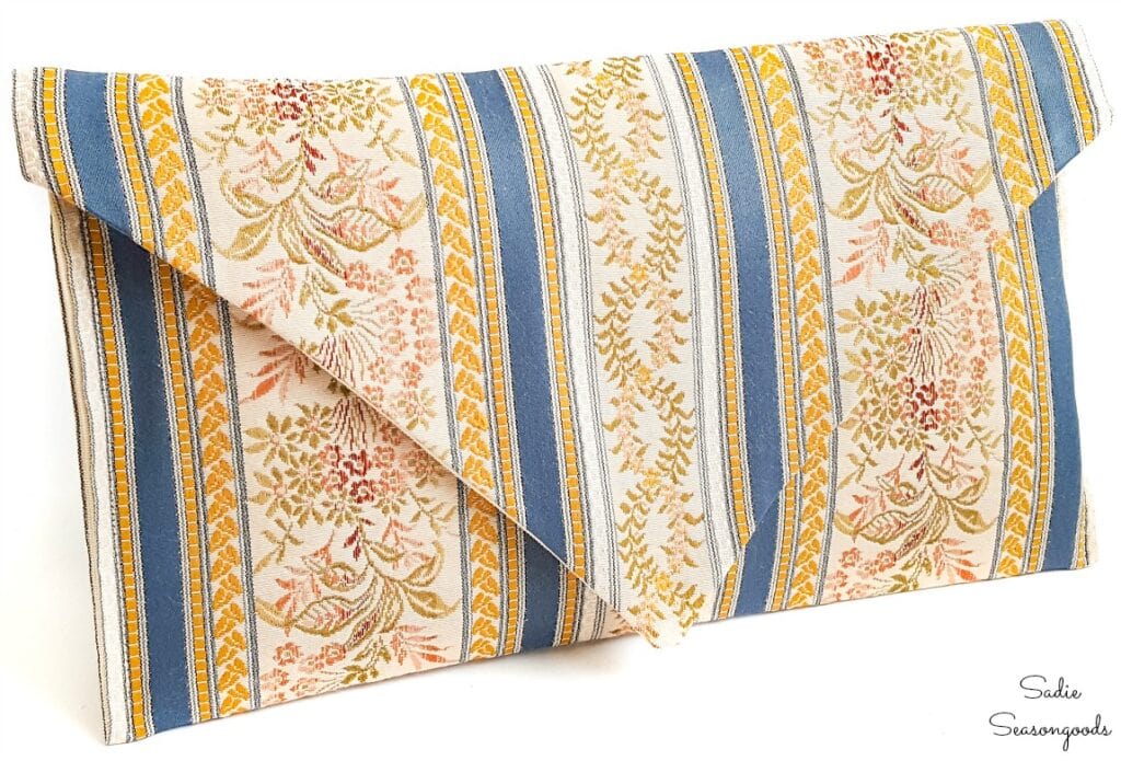 Making an Envelope Clutch or Small Handbag from a Table Runner