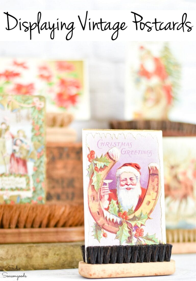 Displaying Vintage Christmas Postcards in a Rotating Photo Frame