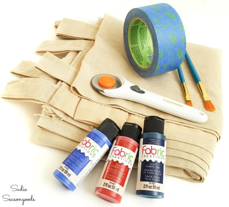 Faking the Look of Grain Sack Fabric for DIY Lavender Sachets