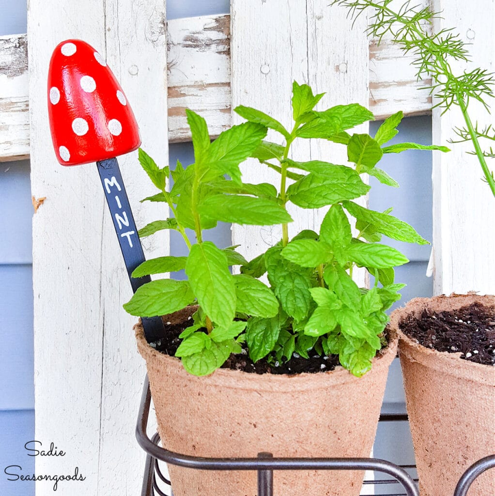 DIY Plant Markers for Your Garden from Vintage Shoe Trees