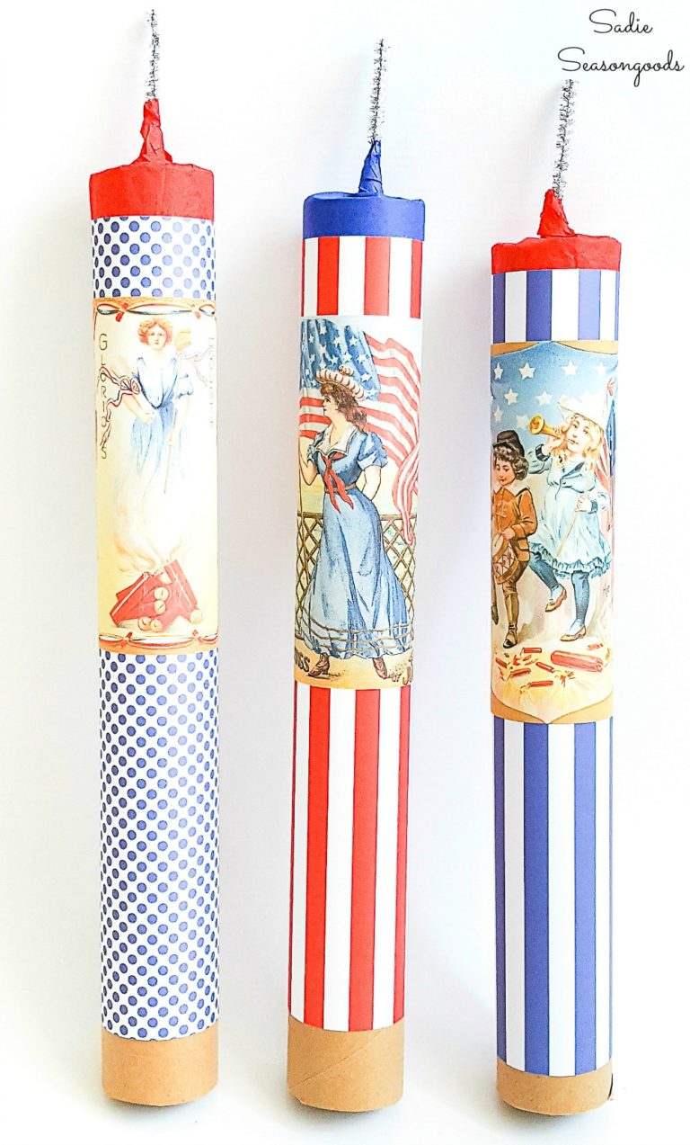 Fake Firecrackers from Craft Tubes for Independence Day