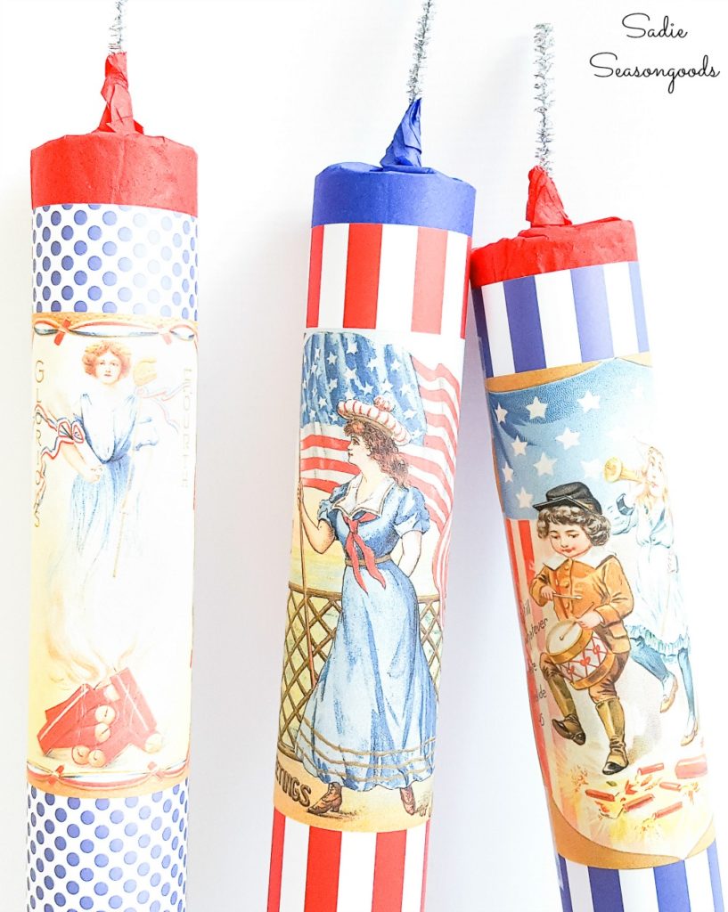 Fake Firecrackers from Craft Tubes for Independence Day
