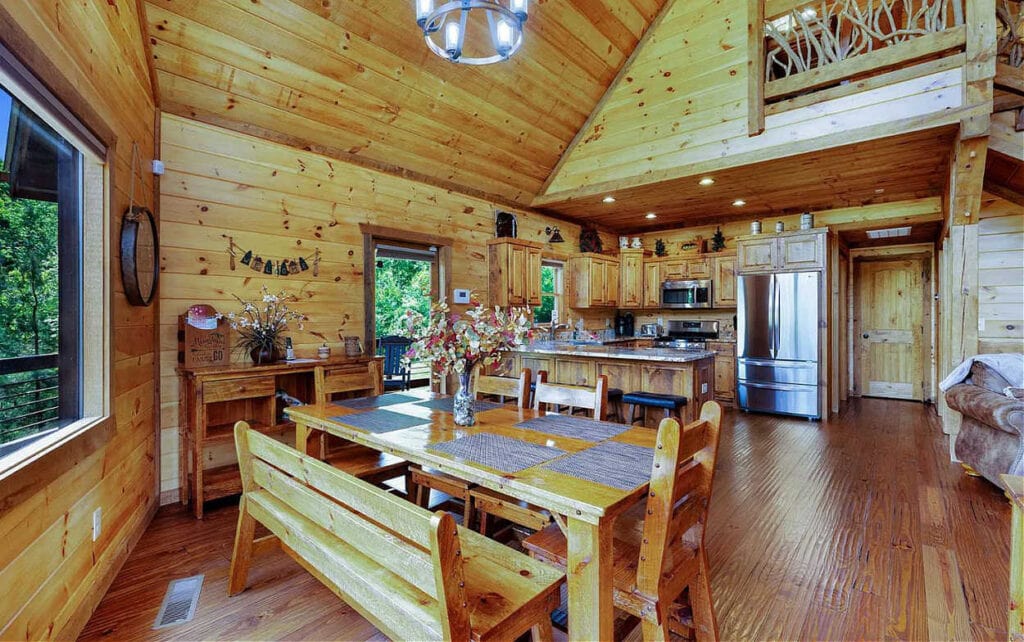 Brochure Stand and Mountain Cabin Decor for a Rental Home