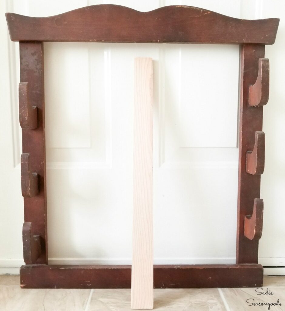 DIY Hall Tree from a Hanging Gun Rack for Entryway Storage