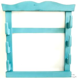 DIY Hall Tree from a Hanging Gun Rack for Entryway Storage