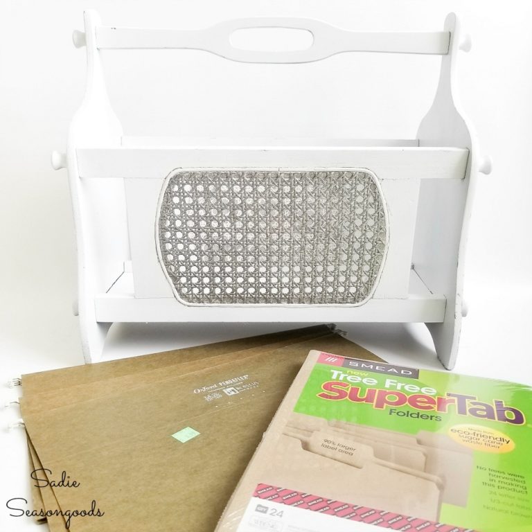 Upcycling a Vintage Magazine Holder for Stencil Storage