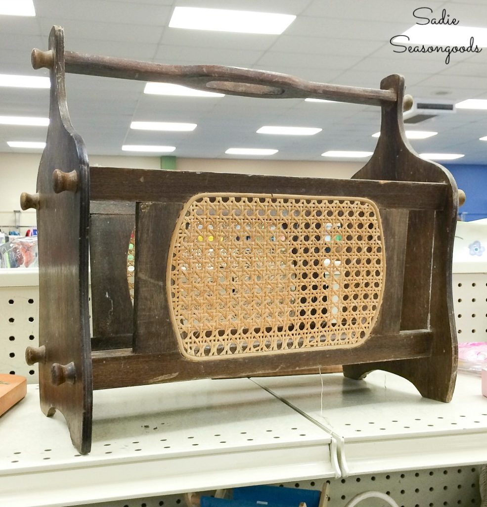 Upcycling a Vintage Magazine Holder for Stencil Storage