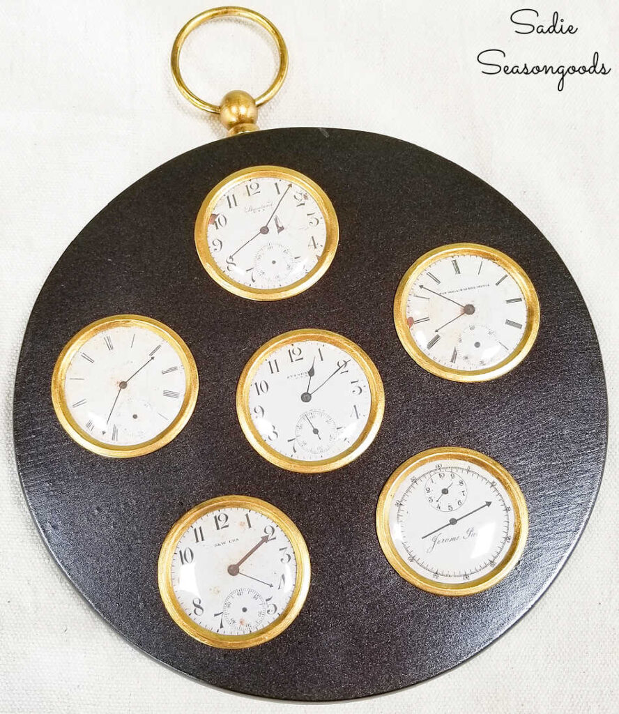 Pocket Watch Wall Clock from a Picture Frame