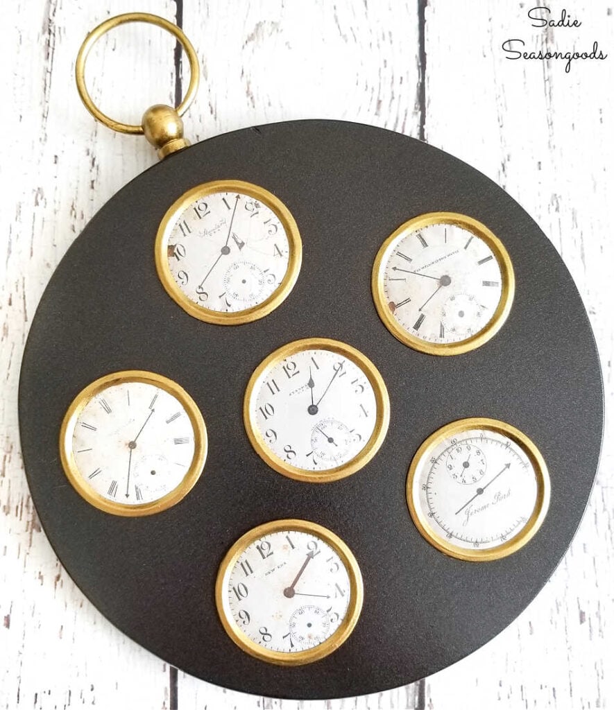 Pocket Watch Wall Clock from a Picture Frame