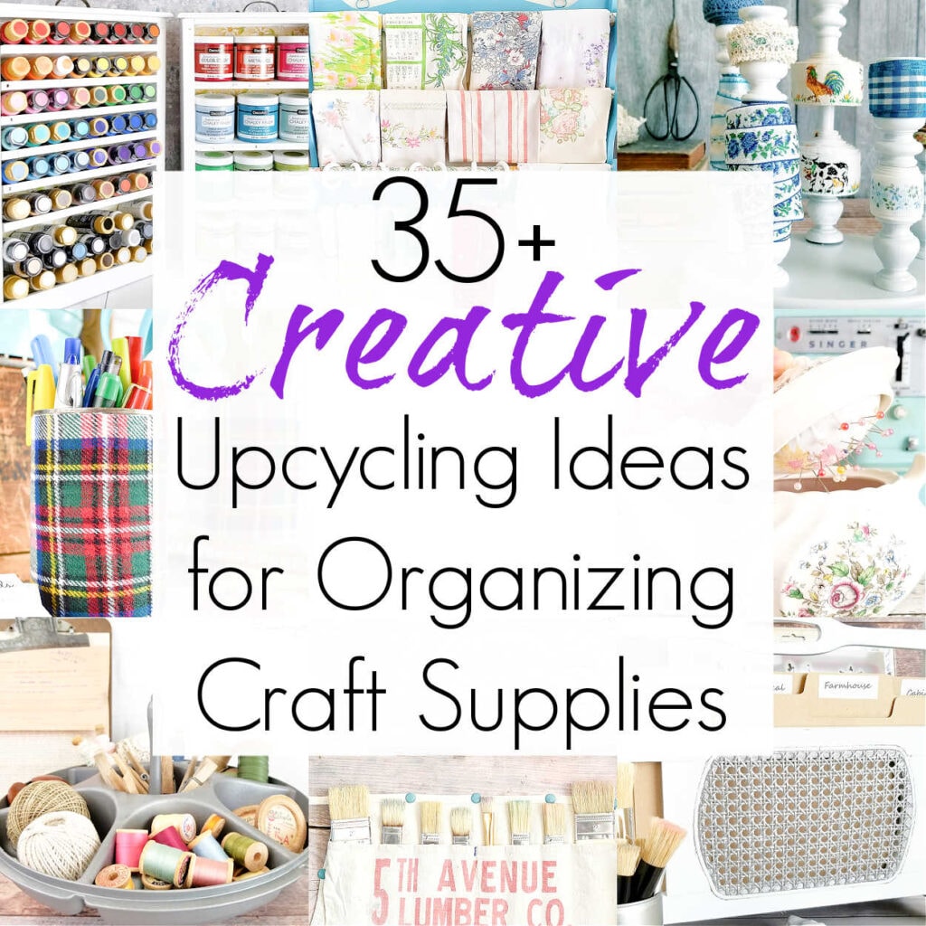 Organizing Craft Supplies with a Paint Brush Holder