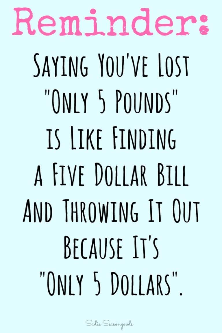 The First Five Pounds Loss - Celebrating Small Weight Loss Victories!