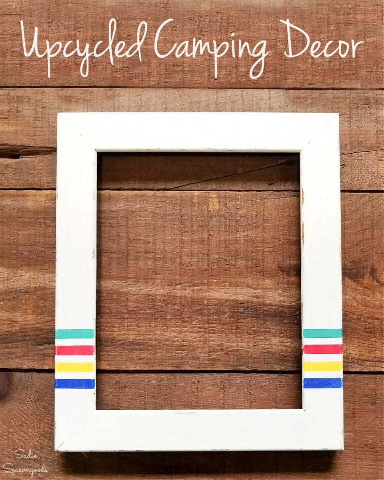 Camping Decor for Summer with Repurposed Picture Frames