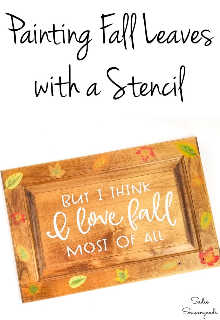 Fall Leaves Decor on an Autumn Sign