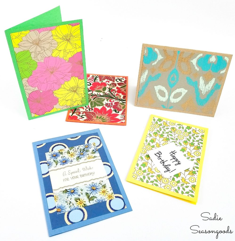 DIY Greeting Cards from File Folders and Scrapbooking Supplies