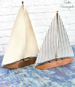 Decorative Sailboats with a Weaving Shuttle for Nautical Home Decor