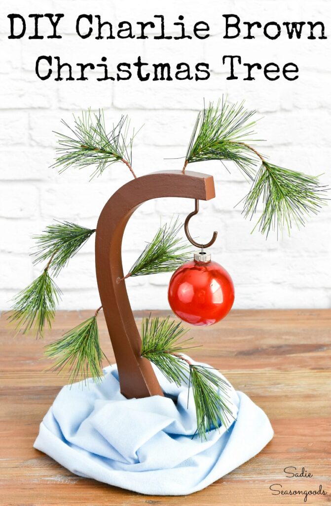 Upcycled Version of a Charlie Brown Christmas Tree