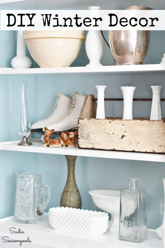 Winter Decorating Ideas from the Thrift Store for January Decor
