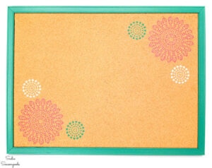 Decorative Cork Board for the Home Office and Virtual Classroom