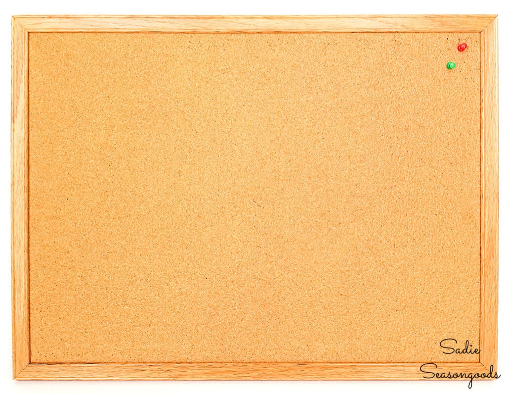 Decorative Cork Board for the Home Office and Virtual Classroom