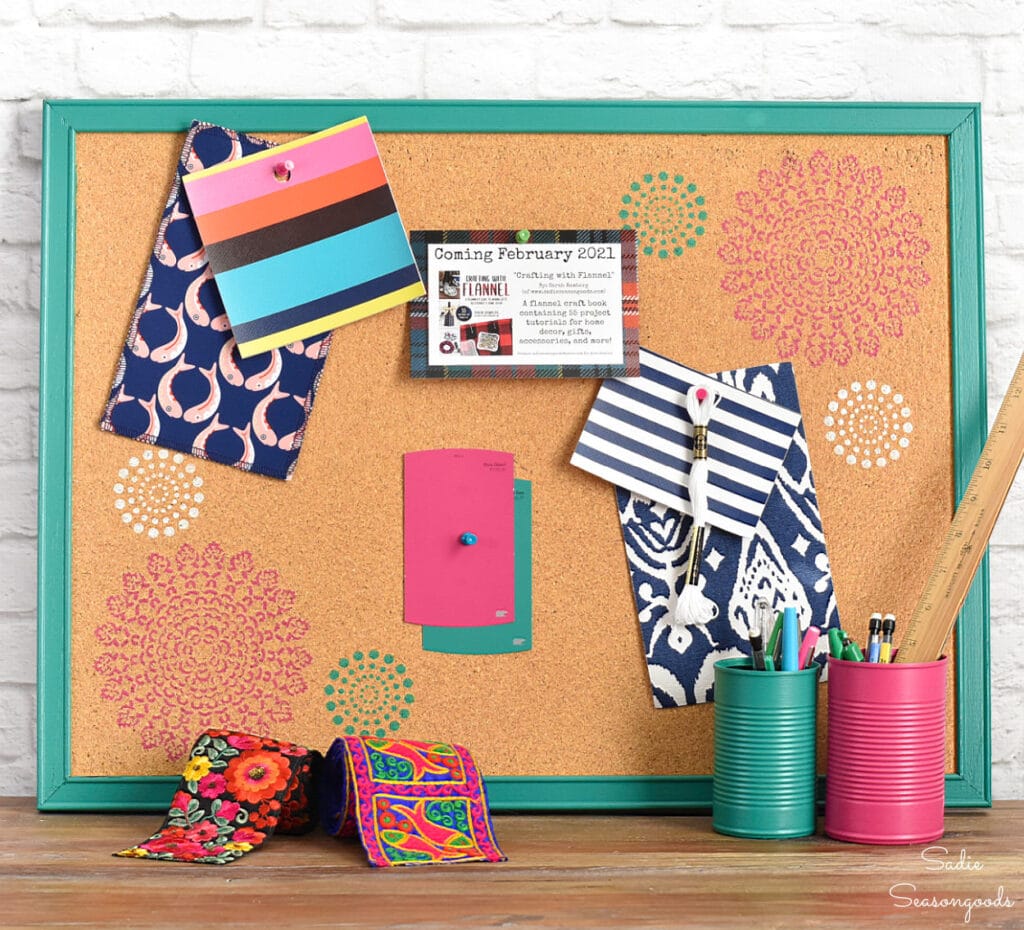 Decorative Cork Board For The Home Office And Virtual Classroom