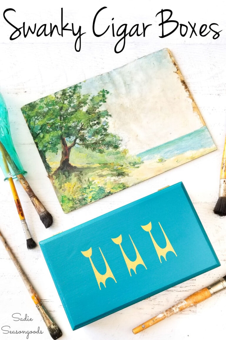 A Mid Century Makeover on Wooden Cigar Boxes