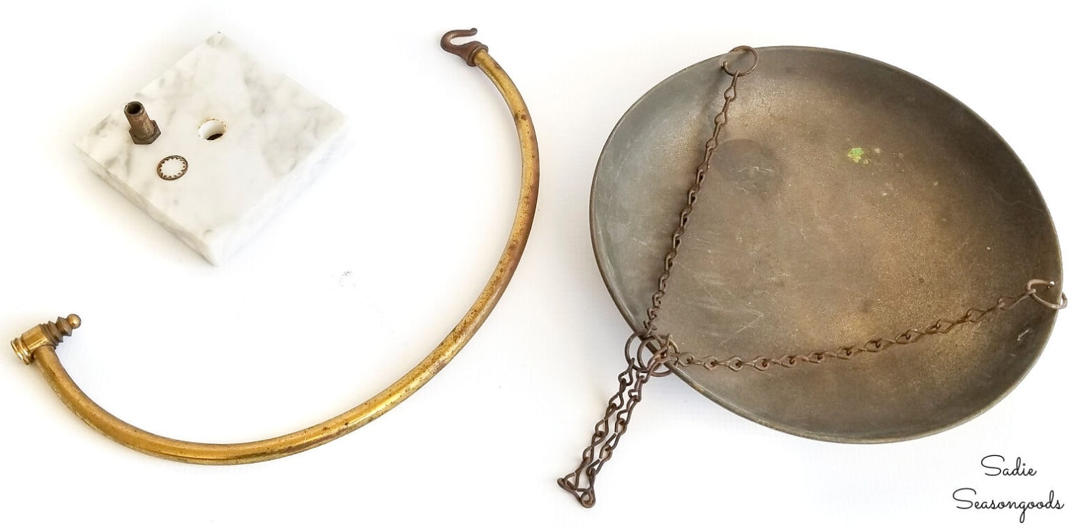 Decorative Scale or Hanging Brass Bowl for Eclectic Home Decor