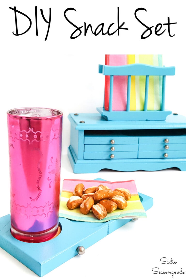 Making a Snack Set with Vintage Coasters and Napkin Holder