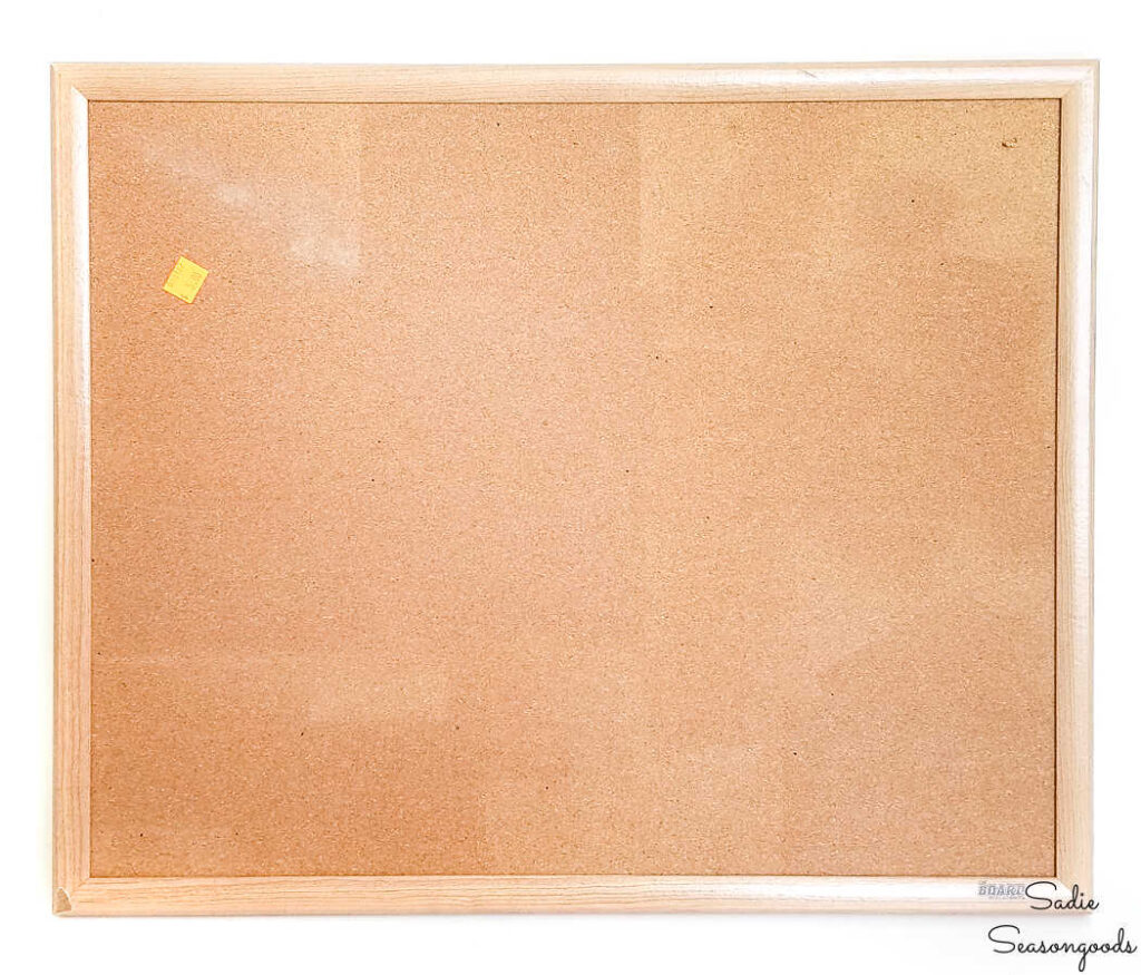 Rustic Wedding Seating Chart from a Thrift Store Cork Board