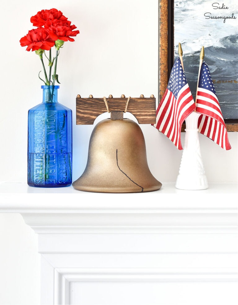 Liberty Bell Replica from a Glass Light Shade