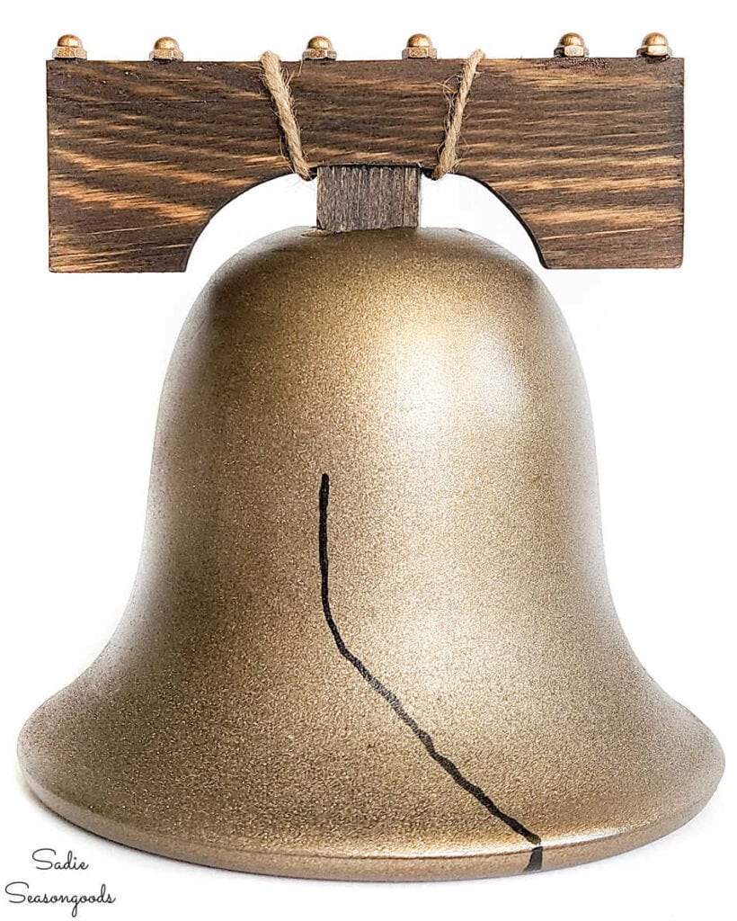Liberty Bell Replica from a Glass Light Shade