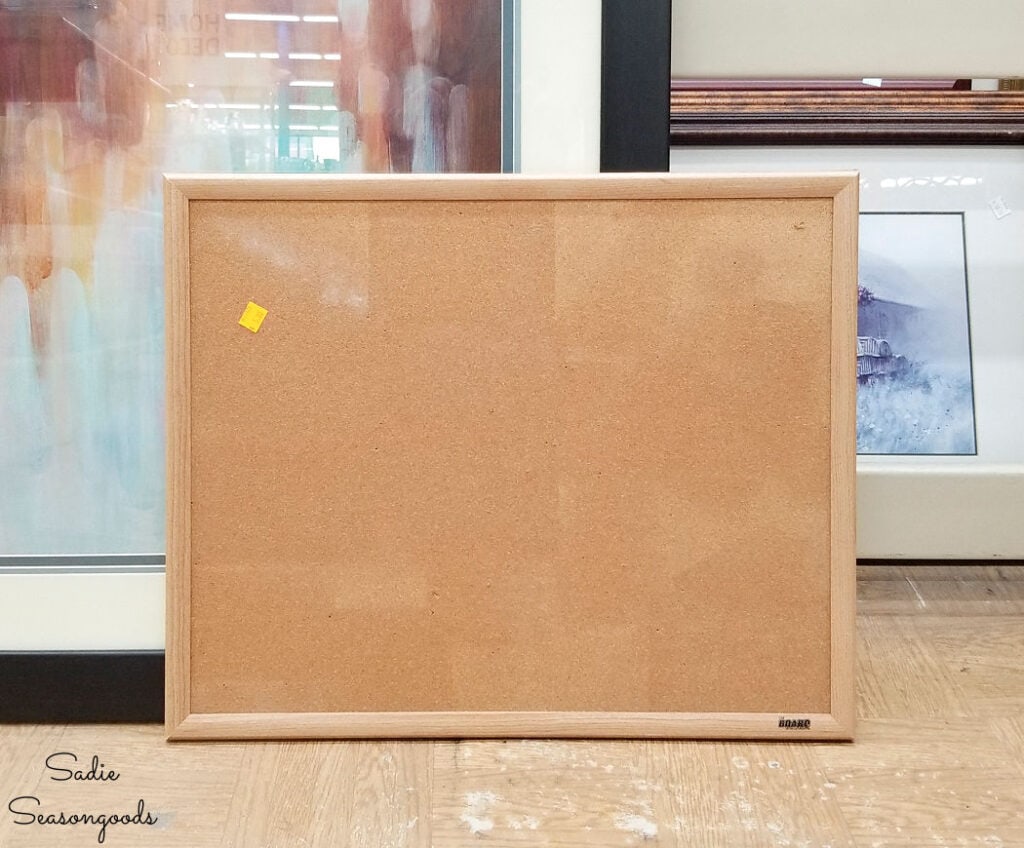 Rustic Wedding Seating Chart from a Thrift Store Cork Board