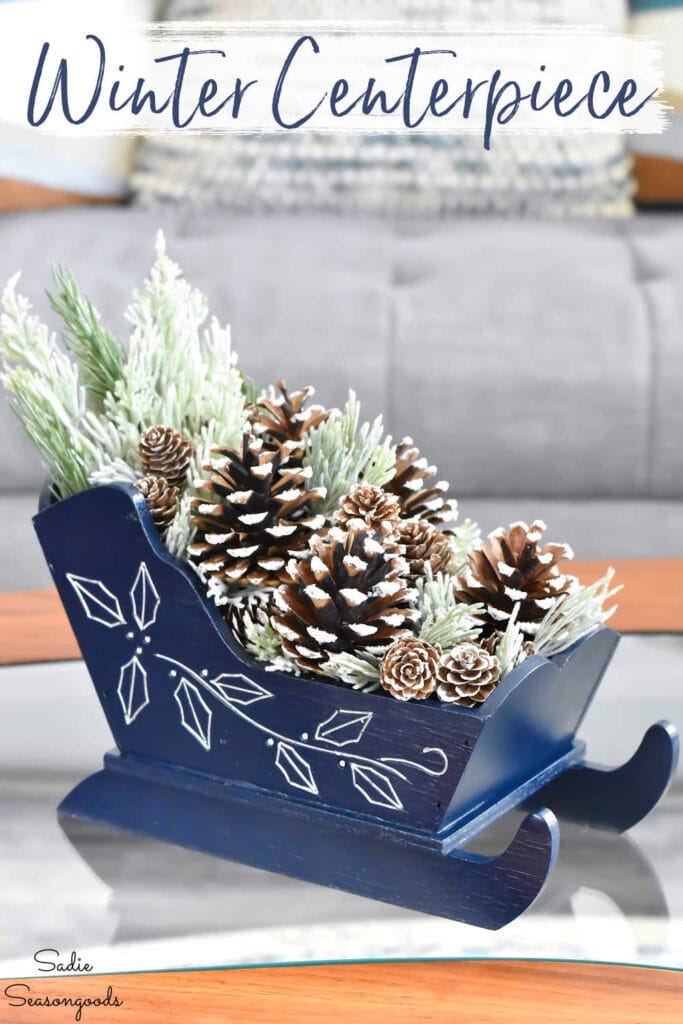 Wooden Sleigh for Winter Decor- Perfect for Decorating in January