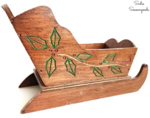 Wooden Sleigh for Winter Decor- Perfect for Decorating in January