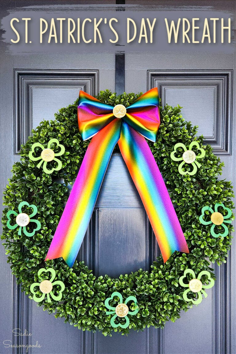 St. Patrick's Day Wreath from the Thrift Store