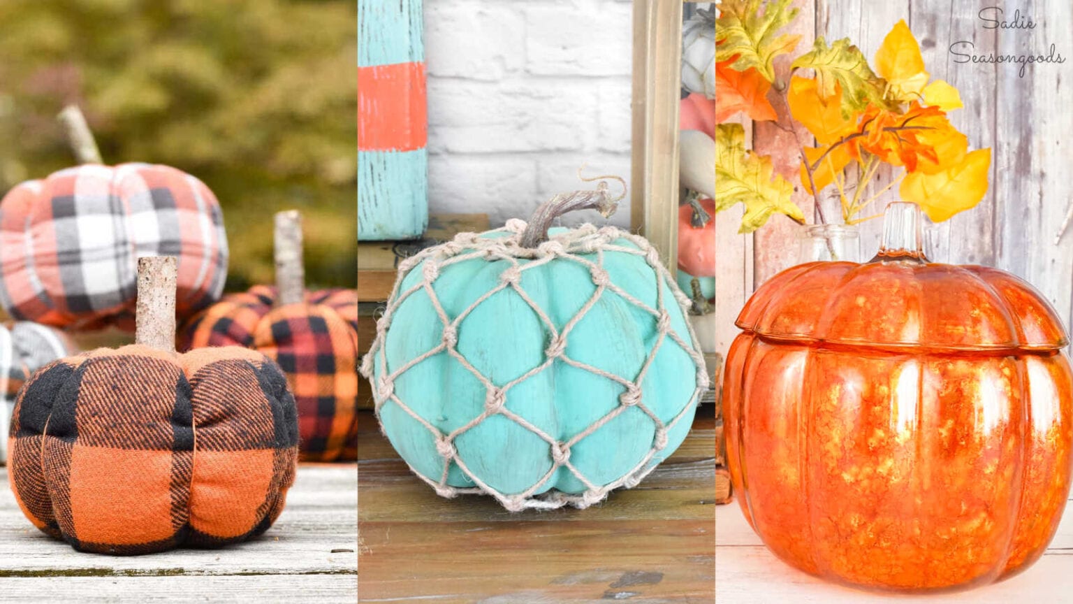 Fall Pumpkins That Are Upcycled and Repurposed