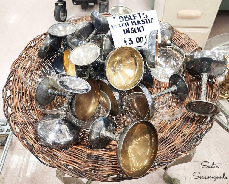 Winter Scenes in Silver Plate (with a DIY Log Cabin Putz House!)