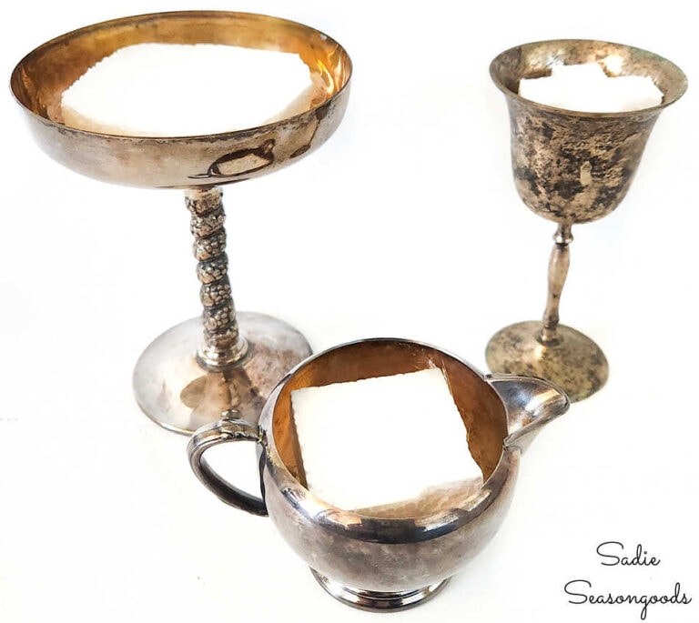 Winter Scenes in Silver Plate (with a DIY Log Cabin Putz House!)