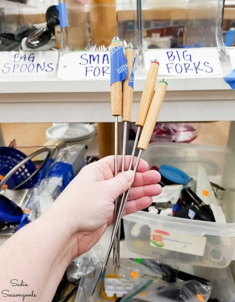 Fondue Forks as Plant Labels for a Touch of Garden Whimsy